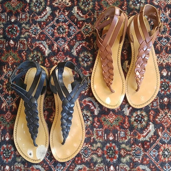 Urban Outfitters | Shoes | Bundle Two Pairs Ecote Braided Sandals ...